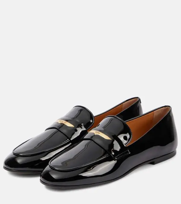 TOD'S Patent Leather Loafers - Black