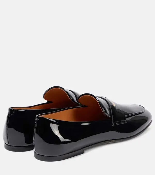 TOD'S Patent Leather Loafers - Black