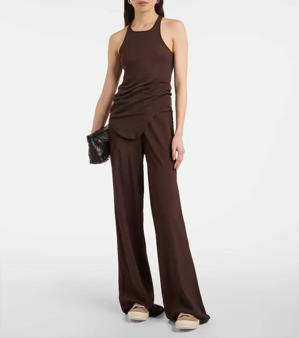 Rick Owens Ribbed-knit Tank Top - Brown