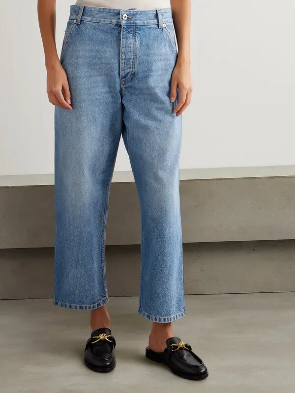 Bottega Veneta Cropped High-rise Jeans
