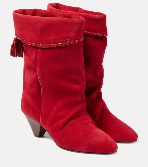 Isabel Marant Dalby Suede Cowboy Boots