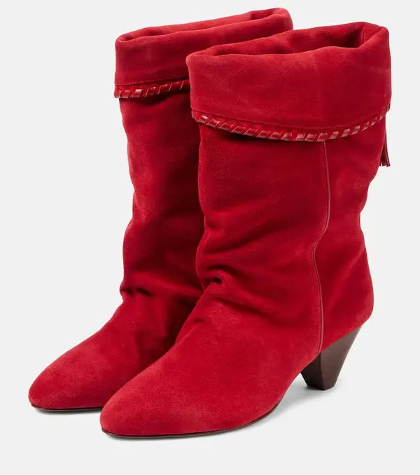 Isabel Marant Dalby Suede Cowboy Boots
