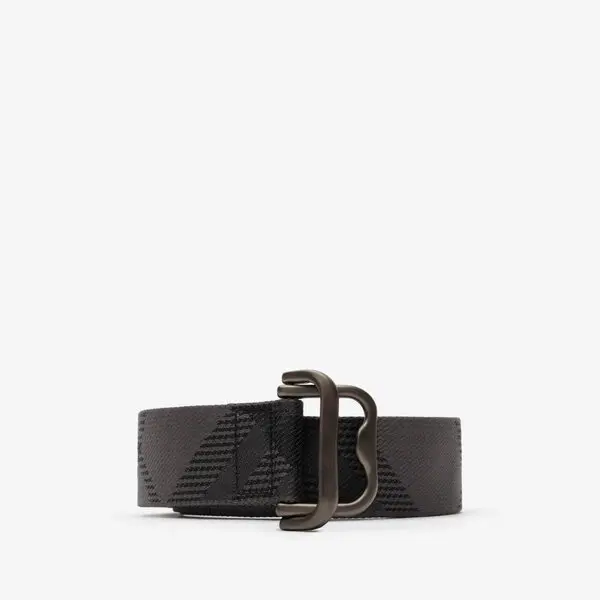 Burberry Check Webbing Belt - Iron Grey