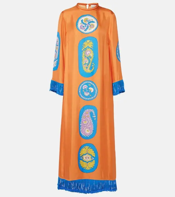 ALEMAIS Luis Silk Midi Dress - Multicoloured