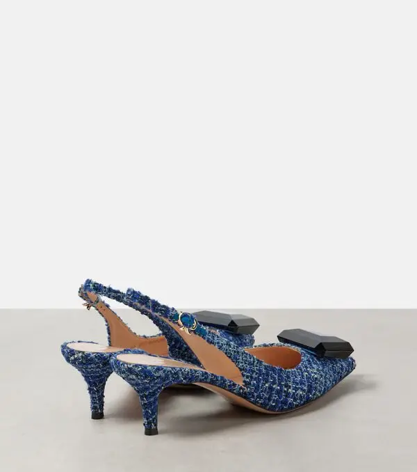GIANVITO ROSSI Jaipur 55 Boucle Slingback Pumps