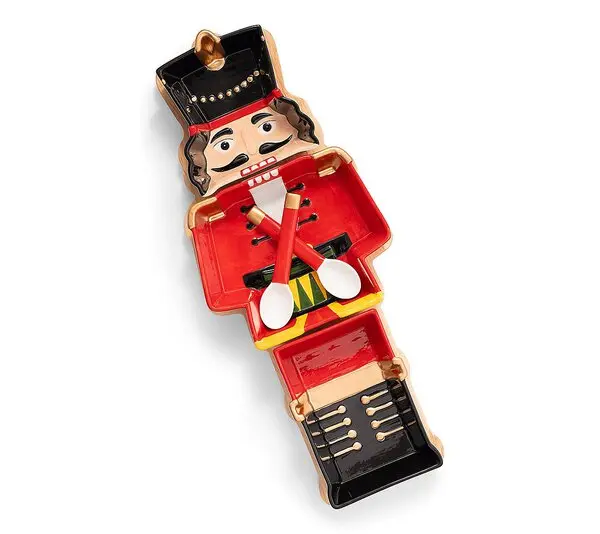 GODINGER Holiday Nutcracker Appetizer Server