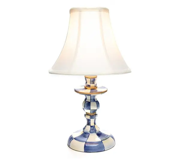 MACKENZIE-CHILDS Royal Check Candlestick Lamp - One-color