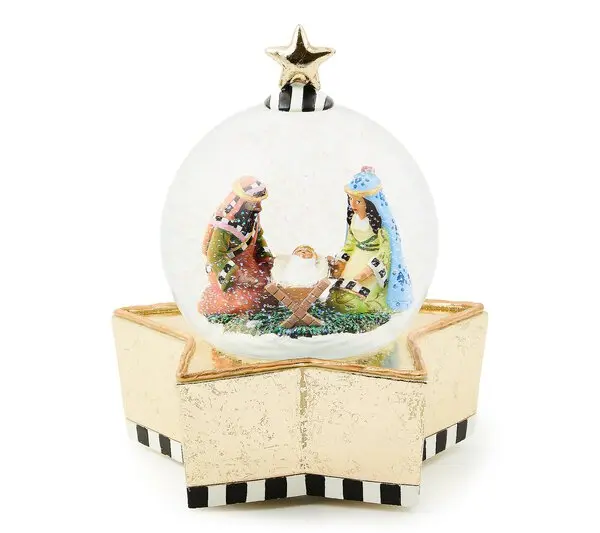 MACKENZIE-CHILDS Nativity Snow Globe