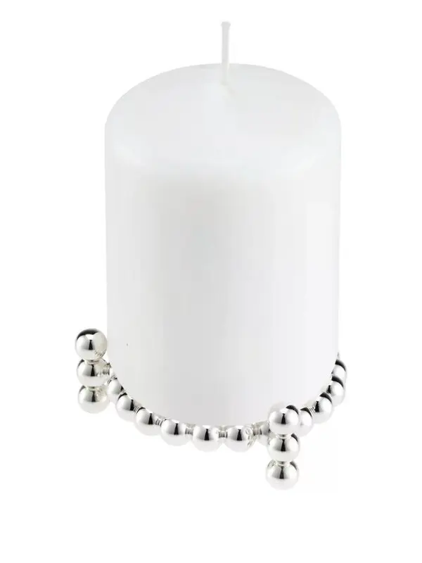 Christofle Perles Jewelled Candle Holder - Silver