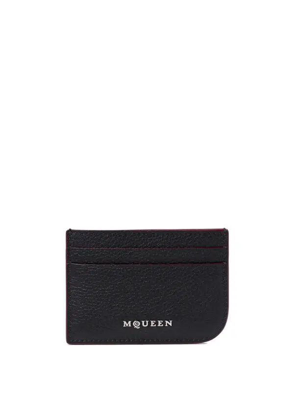 Alexander McQueen Leather Card Holder - Black