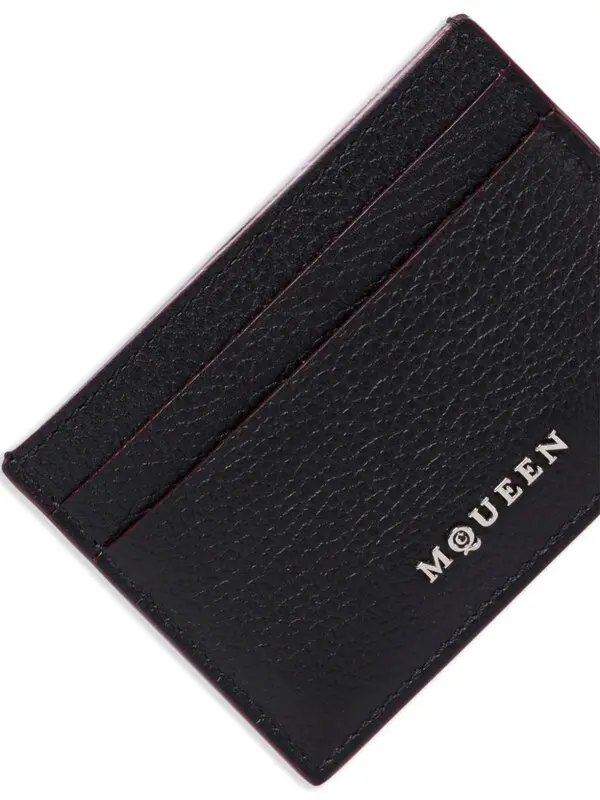 Alexander McQueen Leather Card Holder - Black