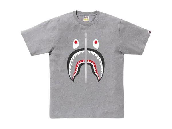 A BATHING APE Shark Tee Shirt - Gray