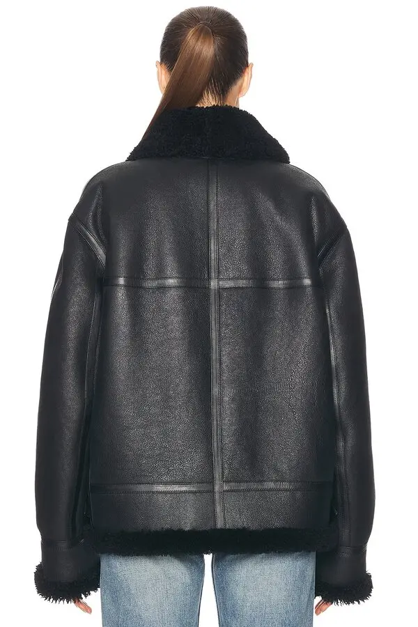 Saint Laurent Leather Bomber Jacket