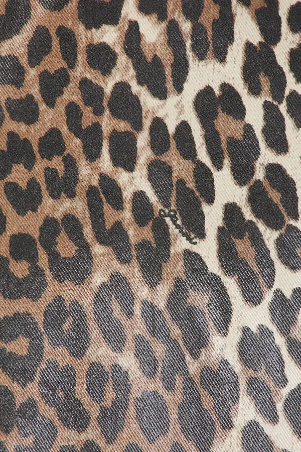 GANNI Sleeveless Mini Dress - Leopard