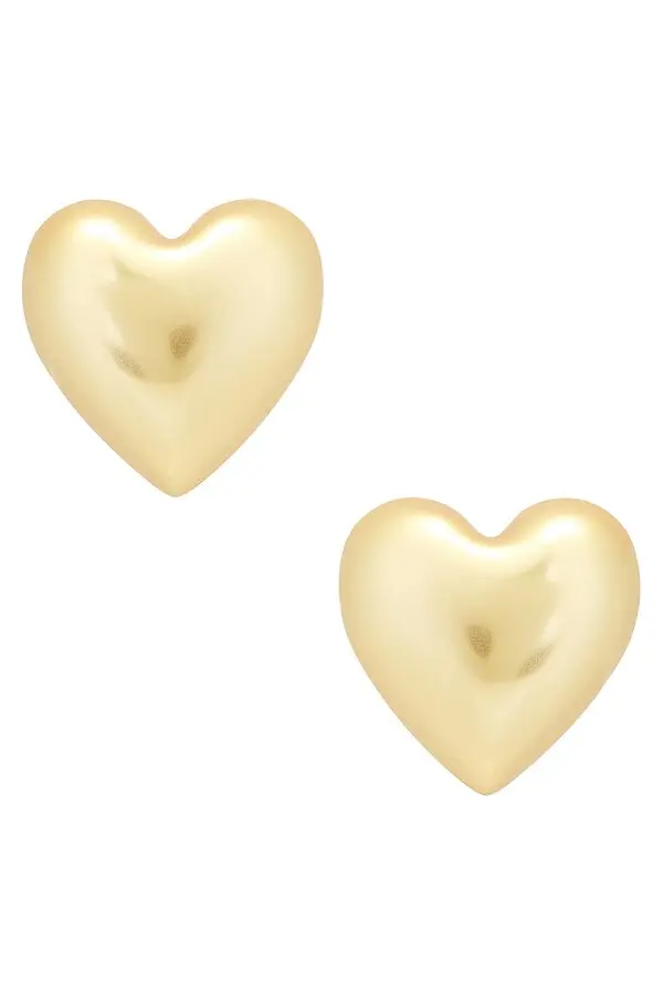 ROXANNE ASSOULIN The Puffy Heart Stud Earrings - Gold