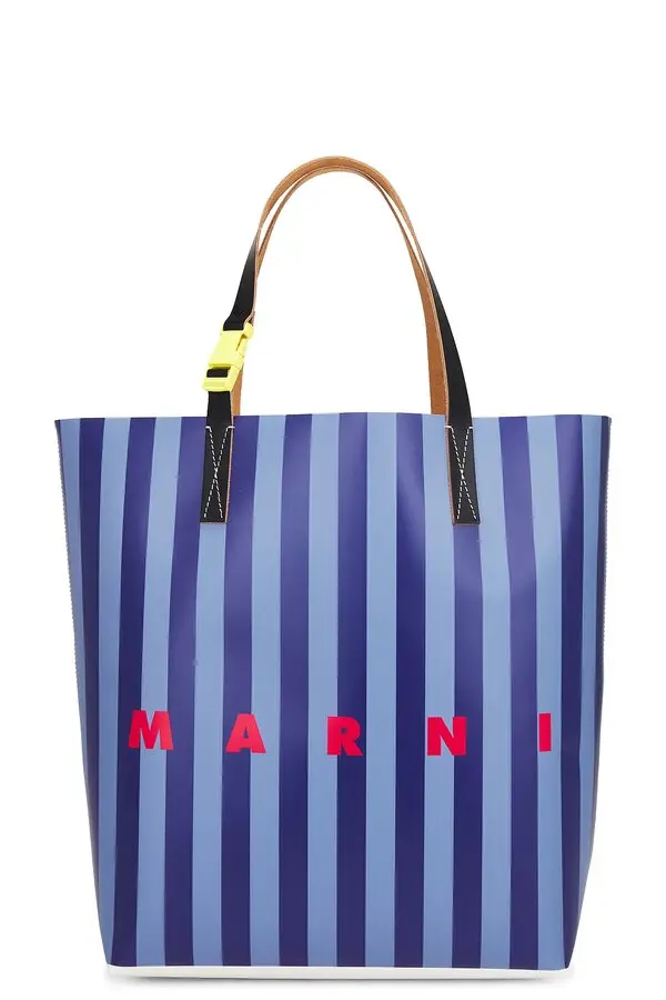 Marni Unlined Pvc Tote - Opal & Estate Blue