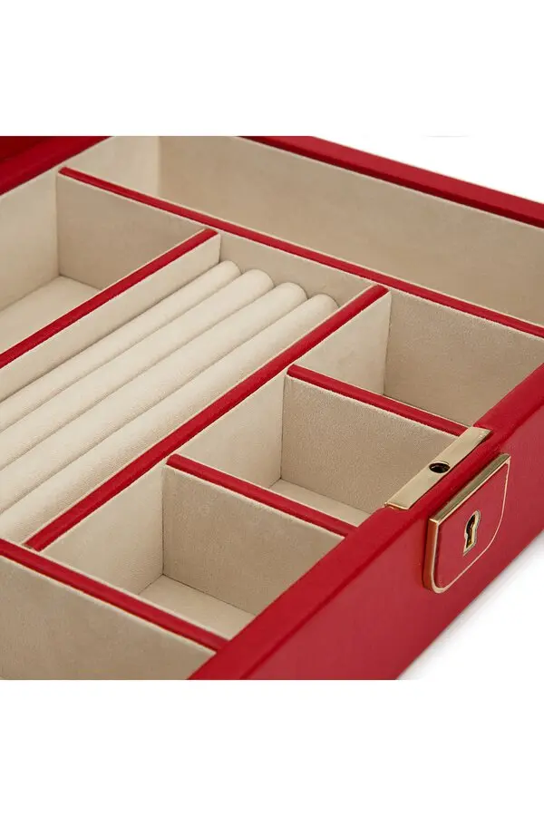 Wolf Palermo Medium Jewelry Box - Red