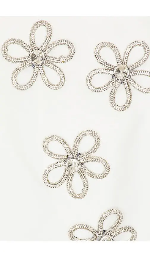 ELLIATT Maiara Mini Dress With Rhinestone Flower Accents