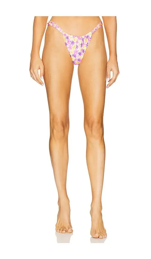 KULANI KINIS Ruched Thong Bikini Bottom - Daisy Dreamer