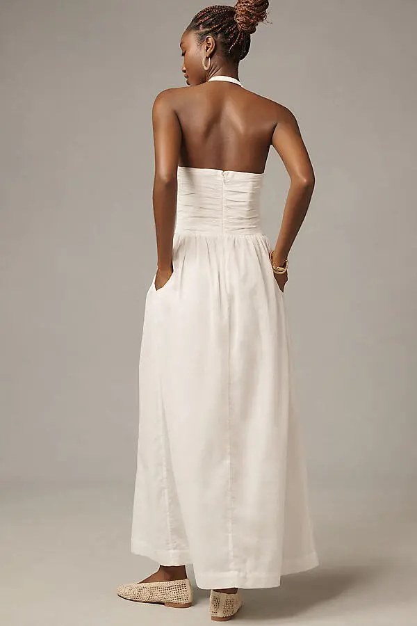 Bec & Bridge Franca Halter Maxi Dress In White - 43% Off | Editorialist