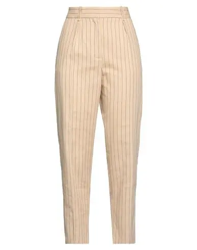 Maje Pinstriped Tapered Leg Pants - Sand