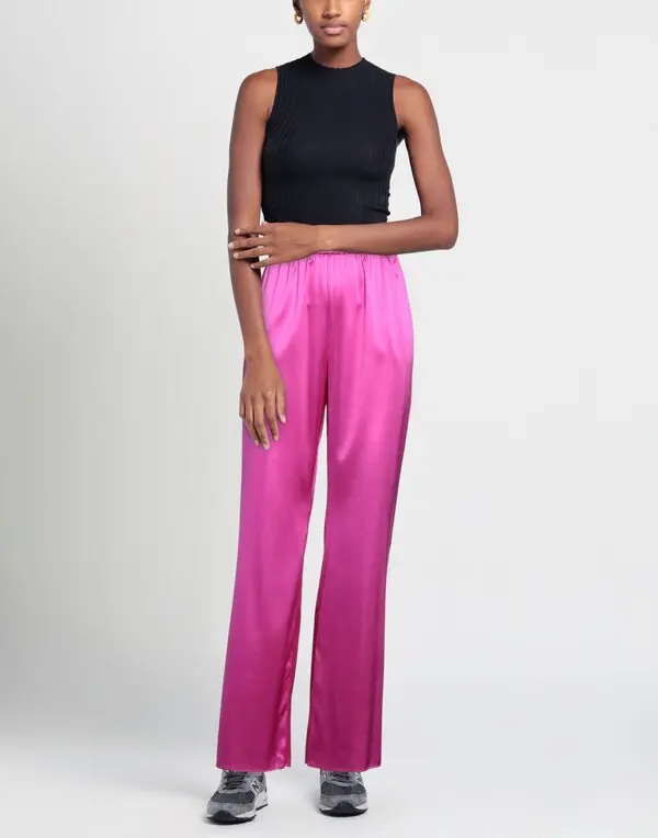 PUROTATTO Silk & Elastane Pajama Pants - Purple