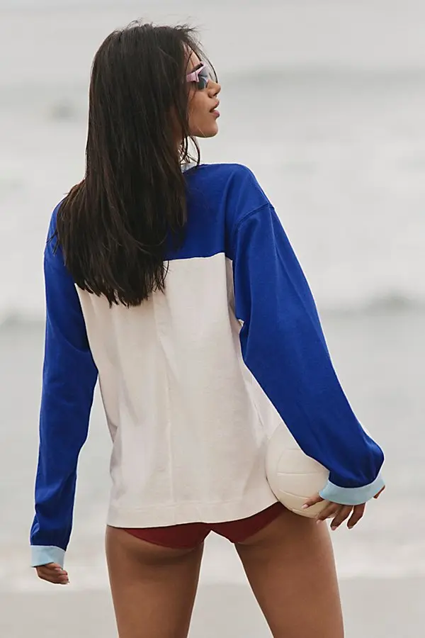 Free People Hustle Logo Layer Long Sleeve Top
