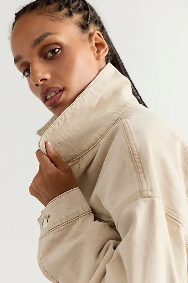 AGOLDE Palmer Cropped Denim Jacket - Arena