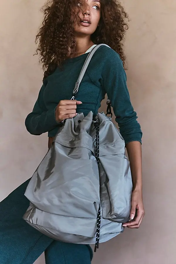 Free People Ego Boost Mega Bucket Bag - Sage Stone