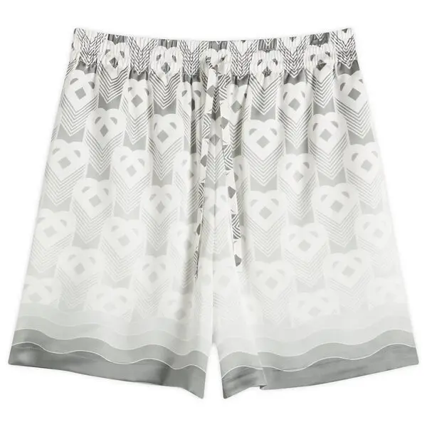 Casablanca Gradient Monogram Drawstring Shorts - Grey Gradient Heart Monogram