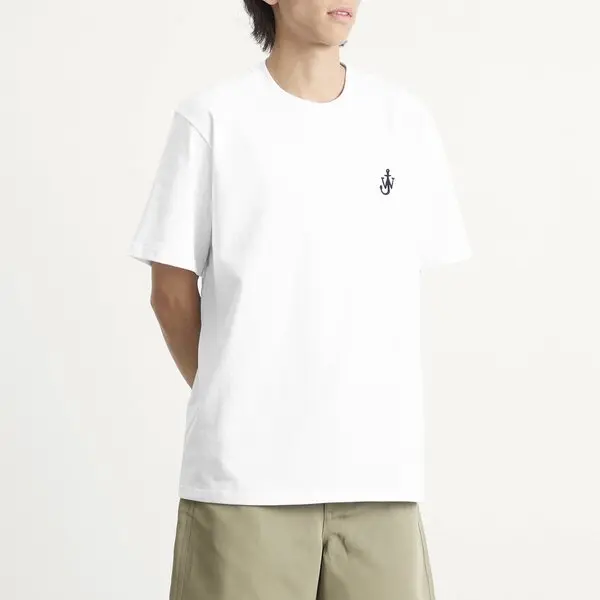 JW Anderson Jersey Anchor Embroidery T-shirt - White