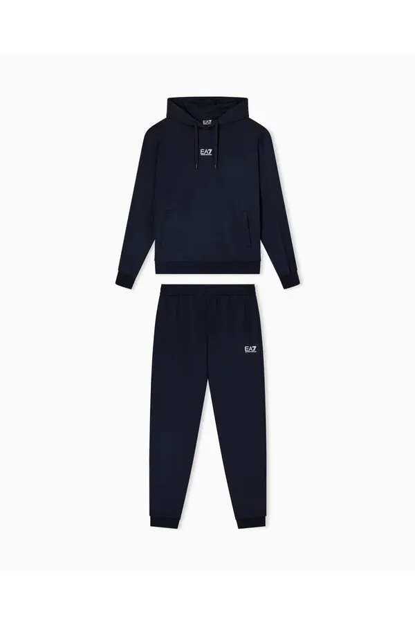 EA7 Core Identity Cotton Tracksuit - Blue