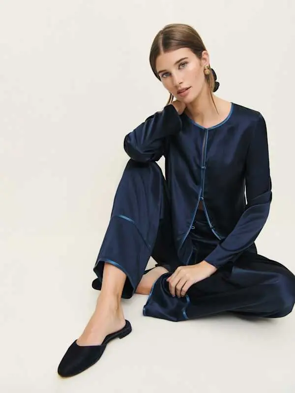 REFORMATION Eloise Silk Two Piece