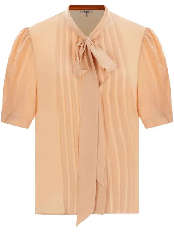 Chloé Lavallière Crêpe-de-chine Blouse