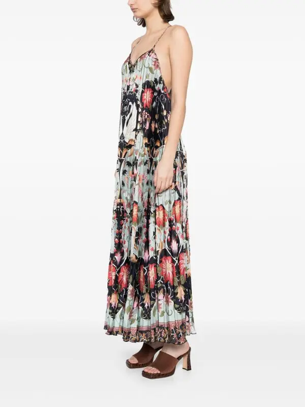 Farm Rio Pleated Sleeveless Dress