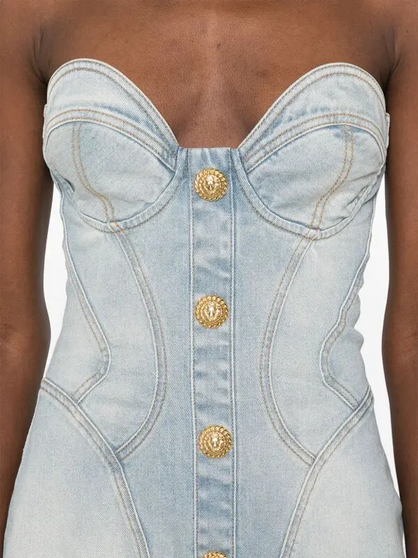 Balmain Denim Mini Dress