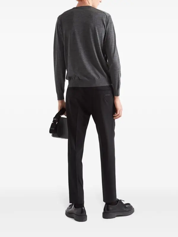 Prada Wool Extra-slim Fit Trousers