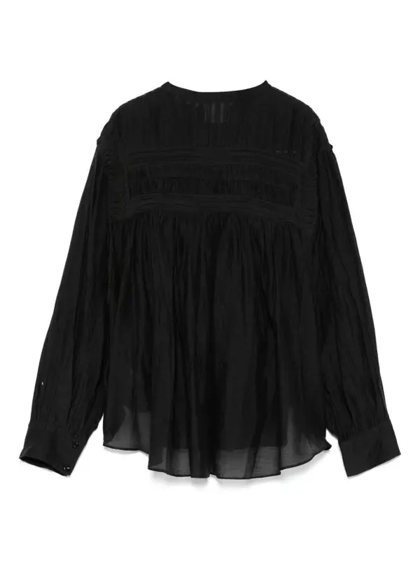 MARANT ETOILE Plalia Long-sleeve Blouse - Black