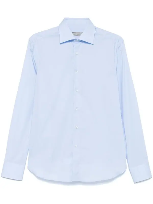 Canali Poplin Shirt - Blue