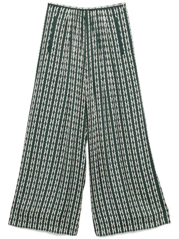 FORTE_FORTE Geometric-print Trousers