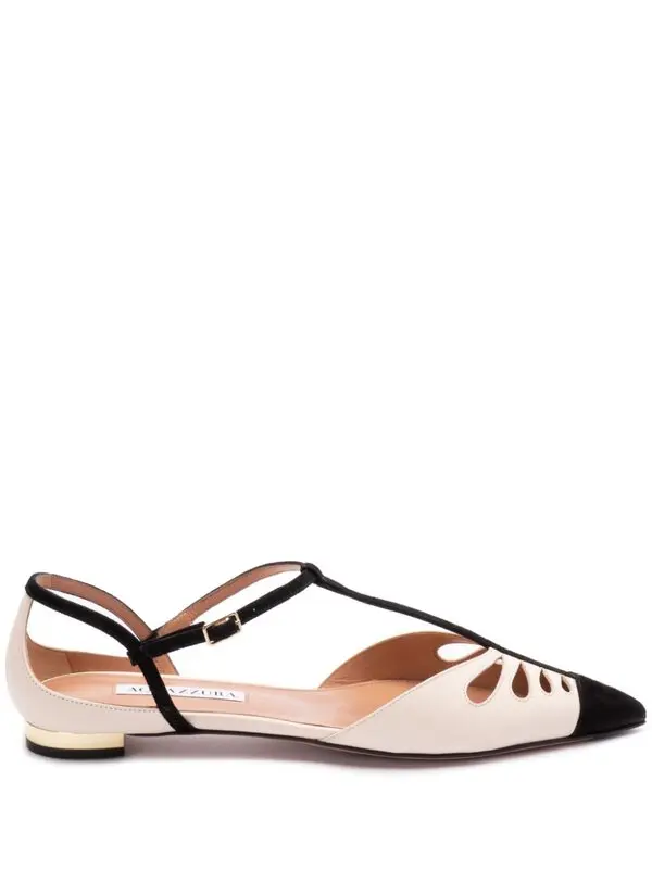 AQUAZZURA Cut-out Leather Pumps - White