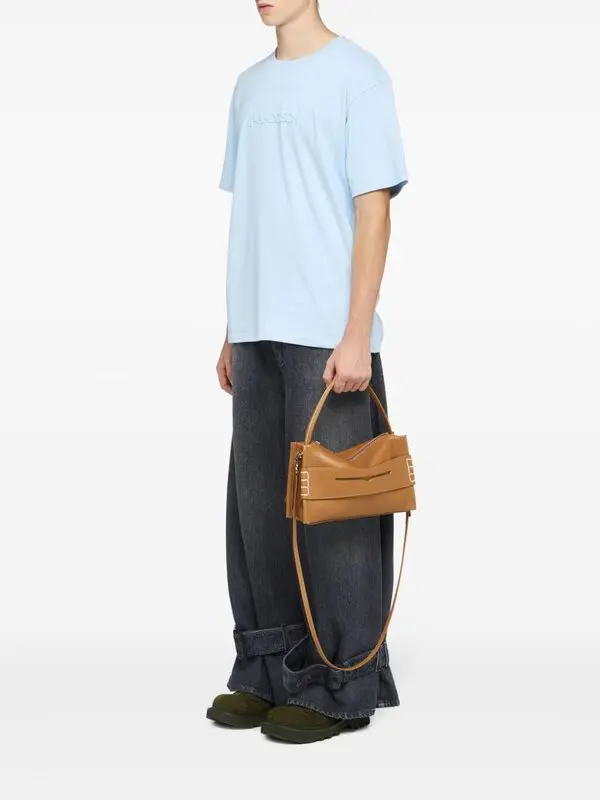 JW Anderson Logo-embroidered Cotton Shirt - Blue