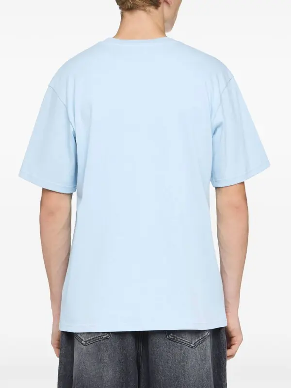 JW Anderson Logo-embroidered Cotton Shirt - Blue
