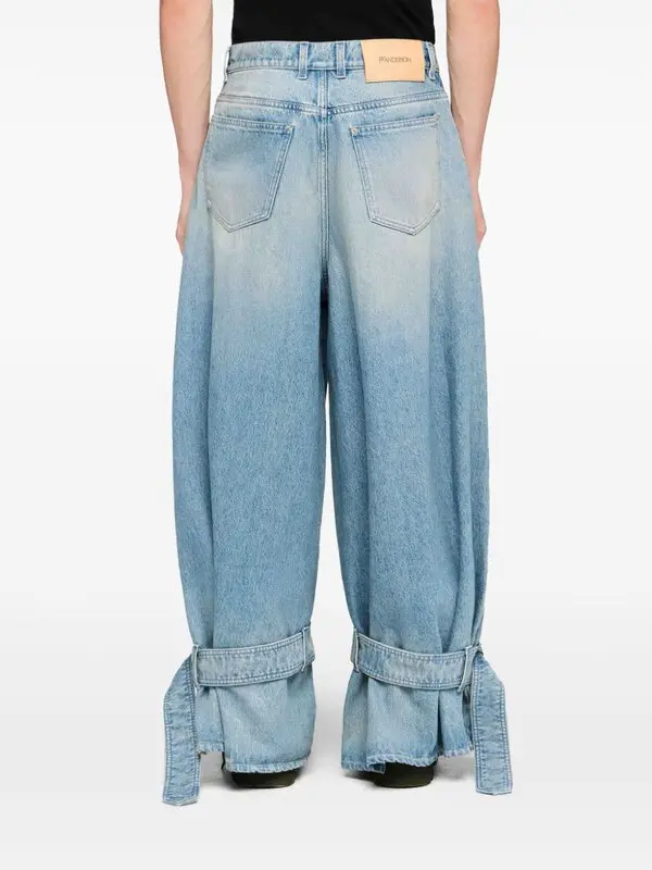 JW Anderson Buckled Cuff Wide Leg Jeans