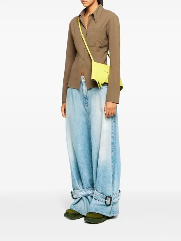 JW Anderson Buckled Wide-leg Jeans - Blue