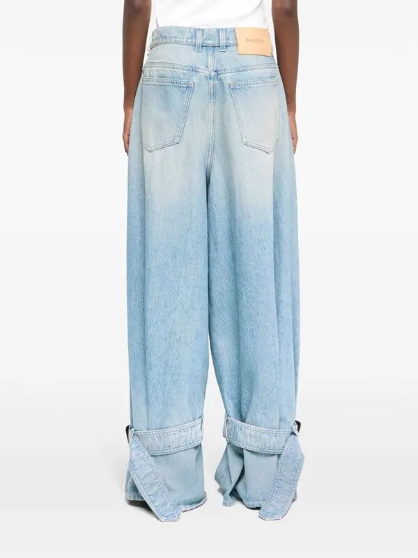 JW Anderson Buckled Wide-leg Jeans - Blue