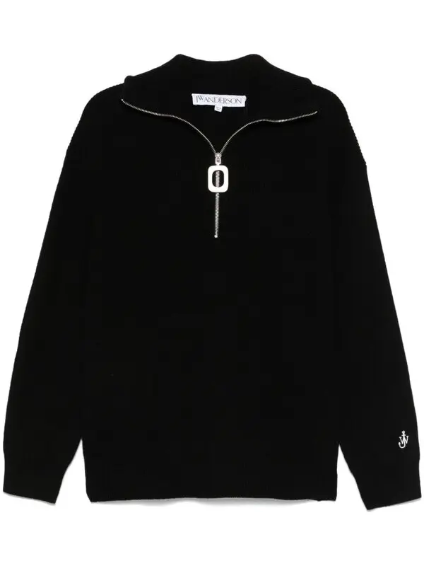 JW Anderson Half-zip Sweater - Black