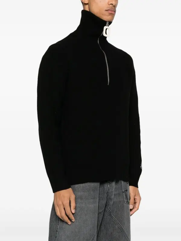 JW Anderson Half-zip Sweater - Black