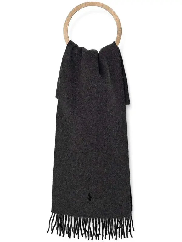 Polo Ralph Lauren Fringe-trim Scarf - Black