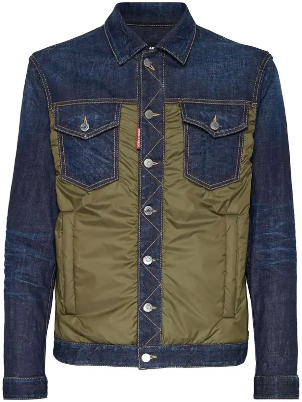 Dsquared2 Two-tone Denim Jacket - Blue